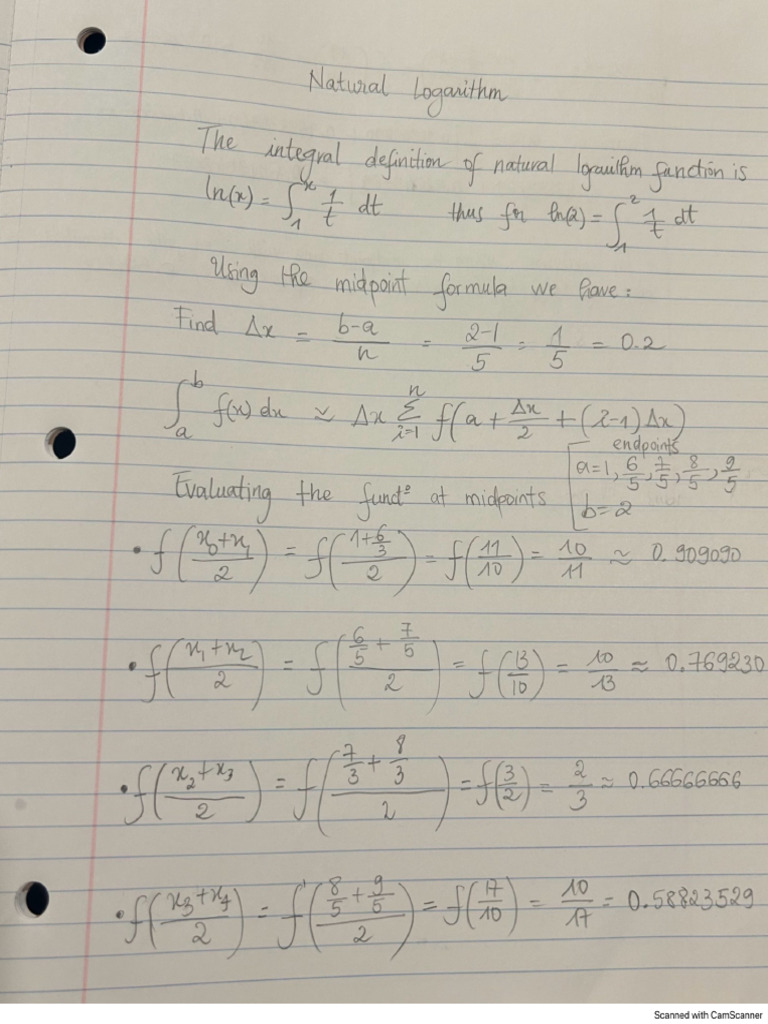 Natural Logarithm | PDF