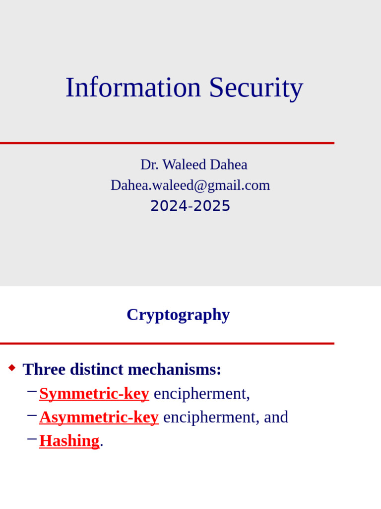 IS 4th Lect 2024-2025 | PDF