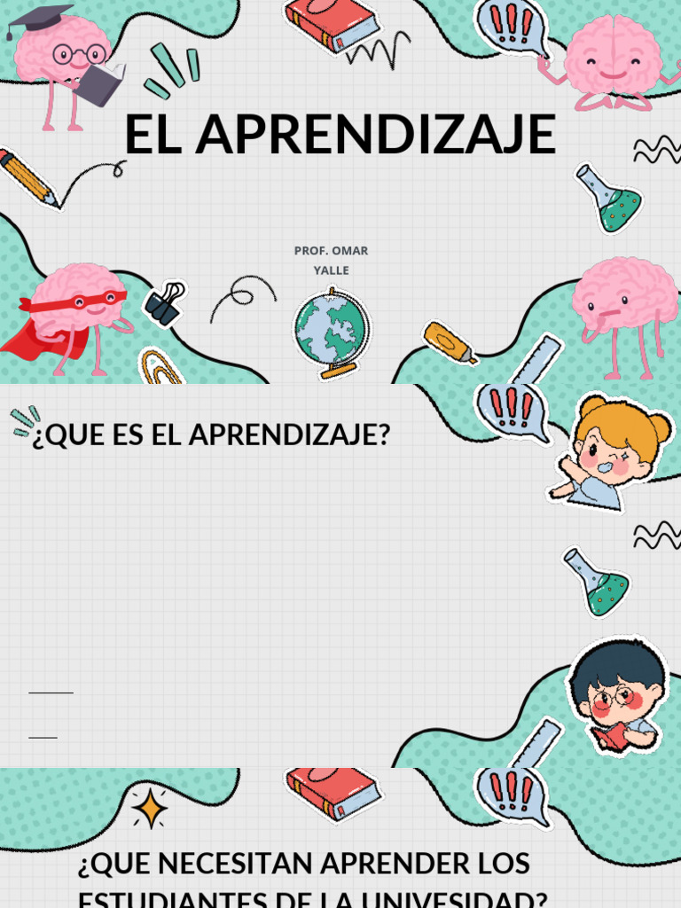 El Aprendizaje PPTs. | PDF
