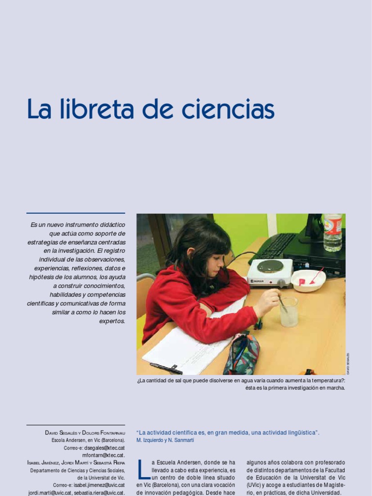 Libreta de Ciencias para Niños | PDF | Science | Educación primaria