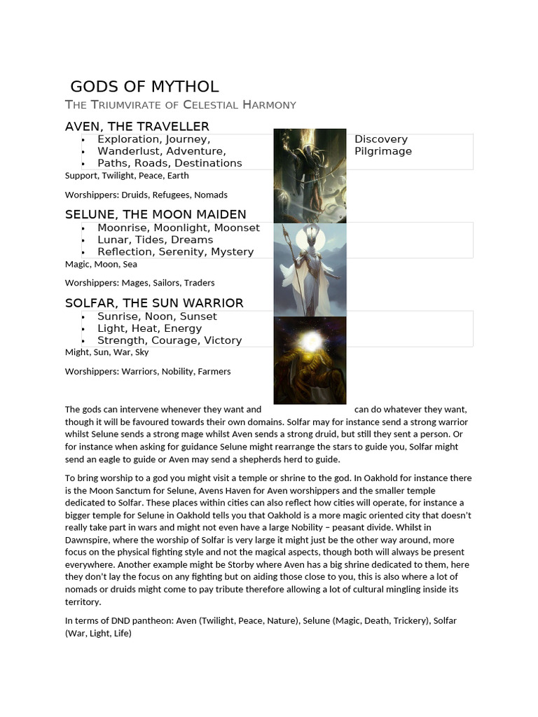 Gods of Mythol | PDF