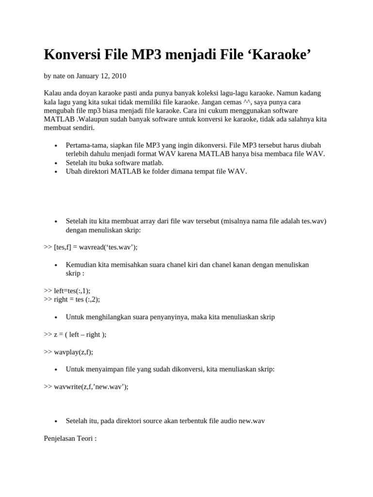 Konversi File MP3 Menjadi File | PDF