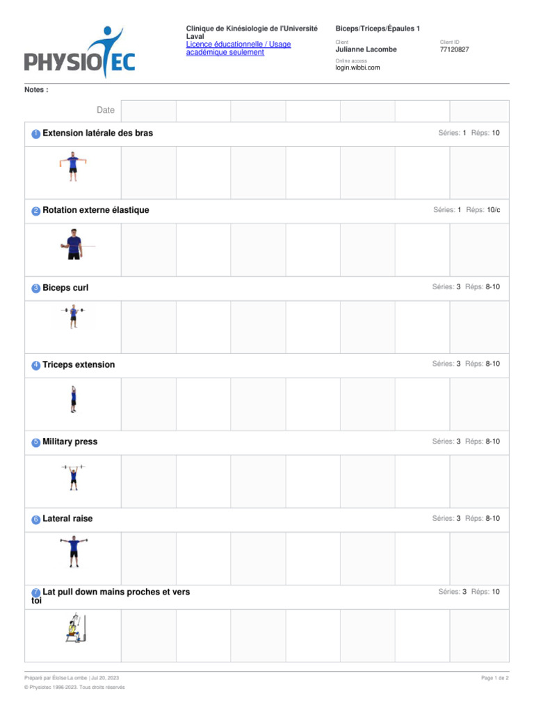 Triceps:Biceps:Épaules 1 | PDF