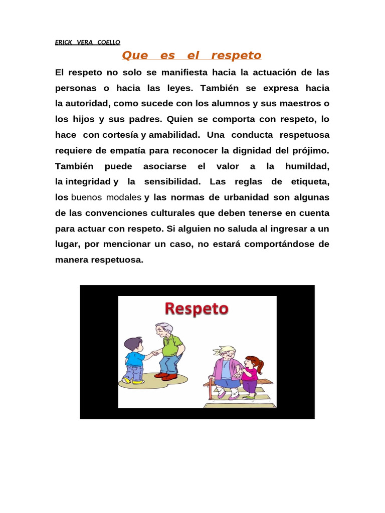 Que es el respeto | PDF
