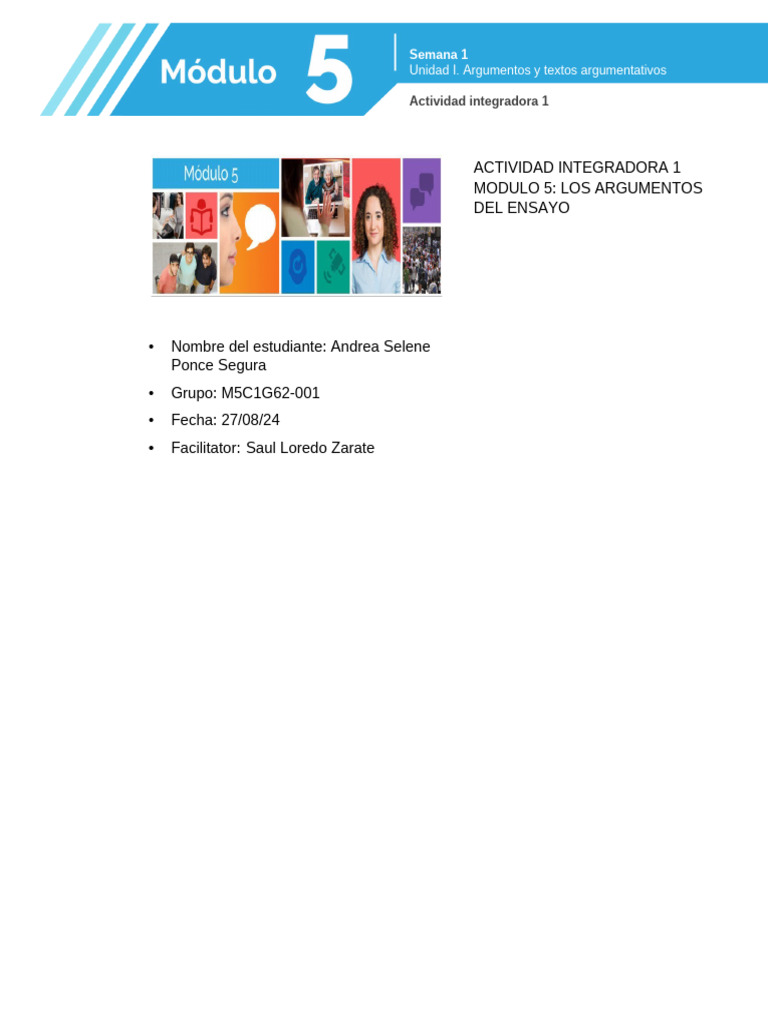 Actividad Integradora 1 Modulo 5 | PDF