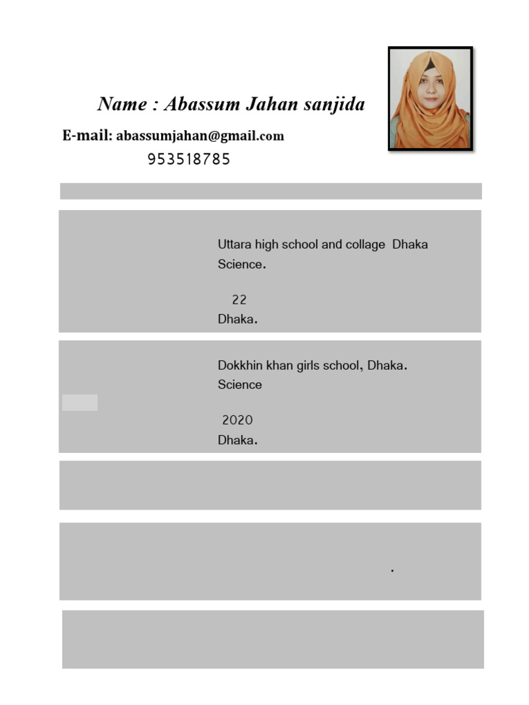 Proffessional CV Format Tech Bangla Unlimited | PDF