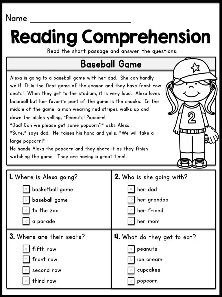Reading Comprehension: Baseball Game | PDF