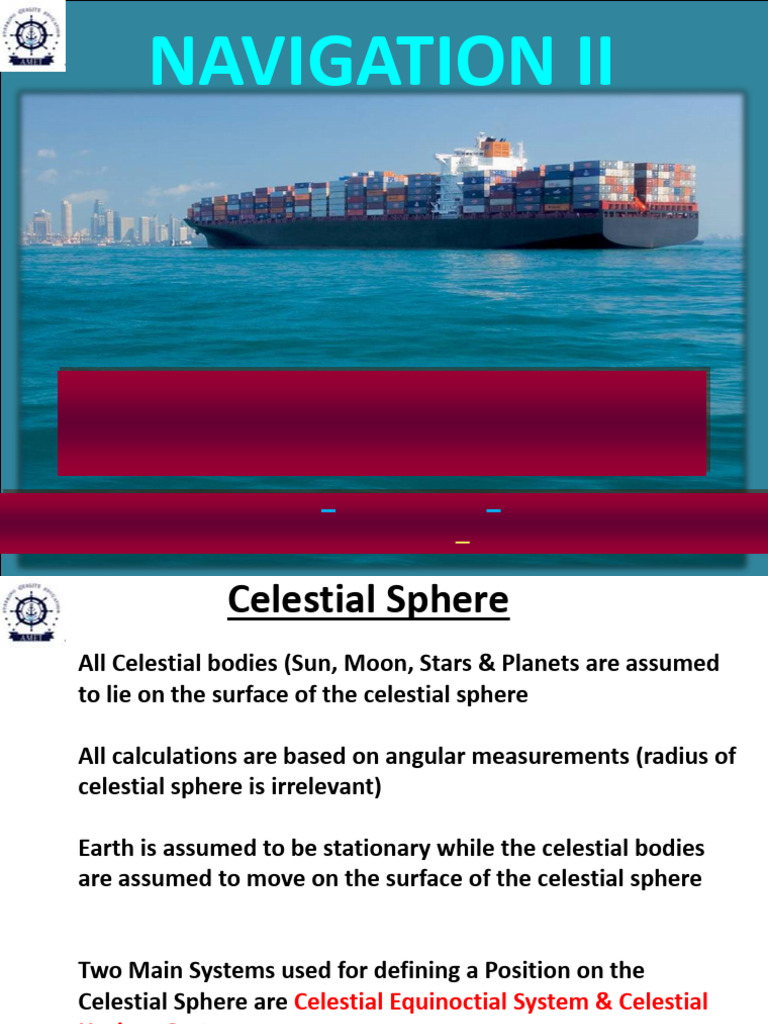Unit 2 NAV II - Celestial Sphere & Equinoctial Coordinate System For CAT 1 | PDF | Latitude ...