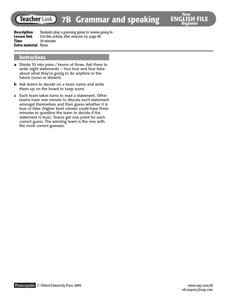 Nef 00 Ta Teacher Link 7B | PDF
