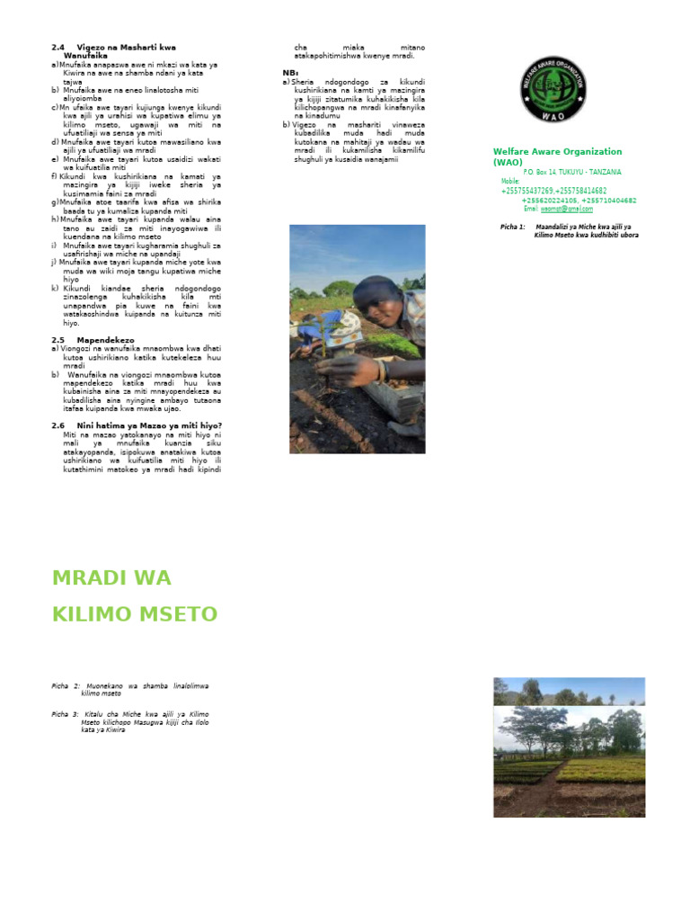 Vigezo vya Wanufaika wa Kilimo Mseto | PDF | Languages Of Africa ...