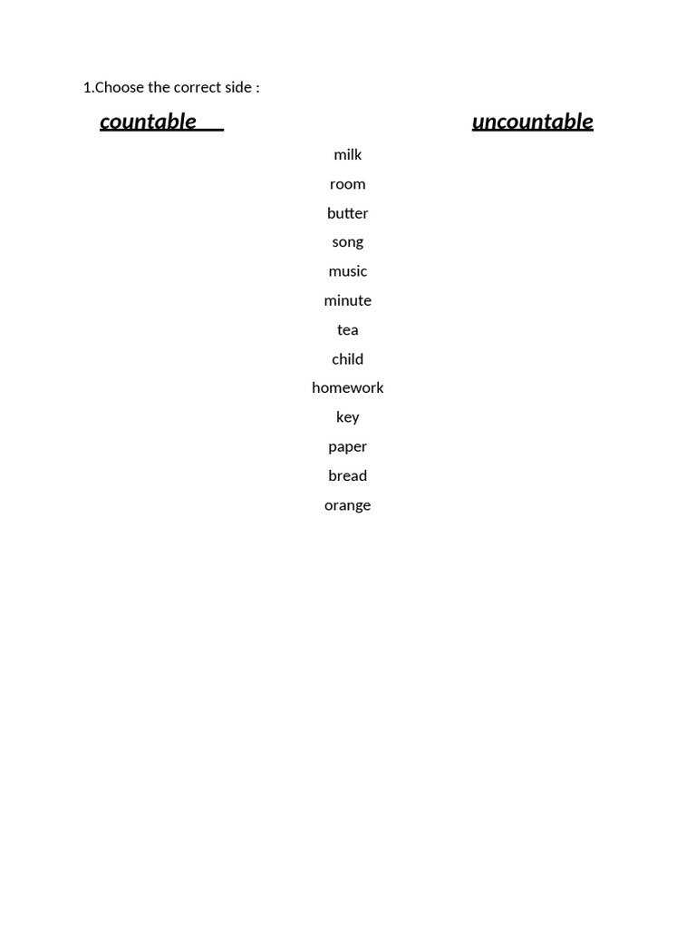 Countable Pdf