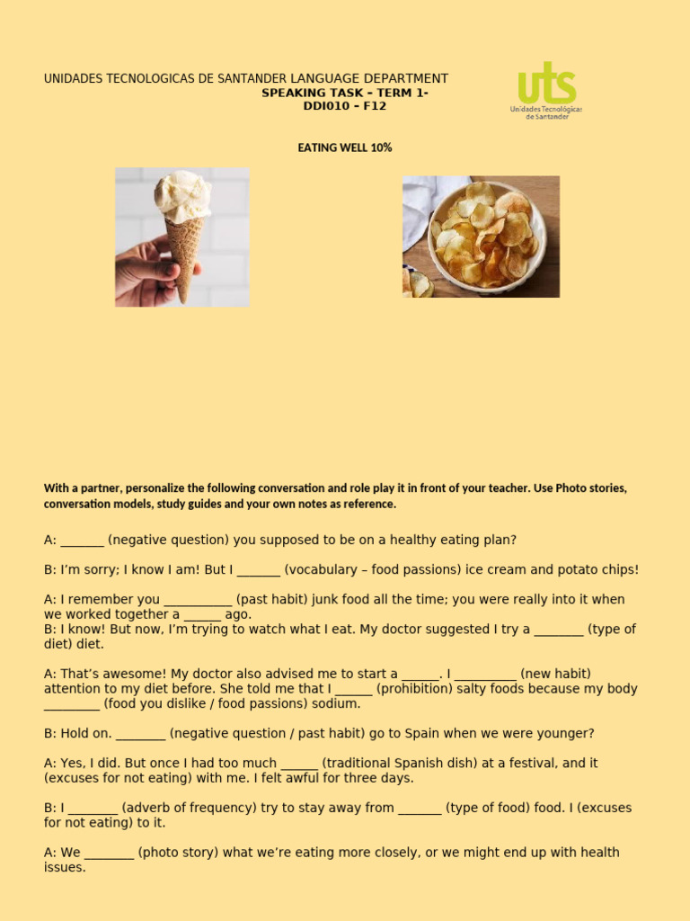 Speaking Task 1 English 3 f12 2024 2 | PDF