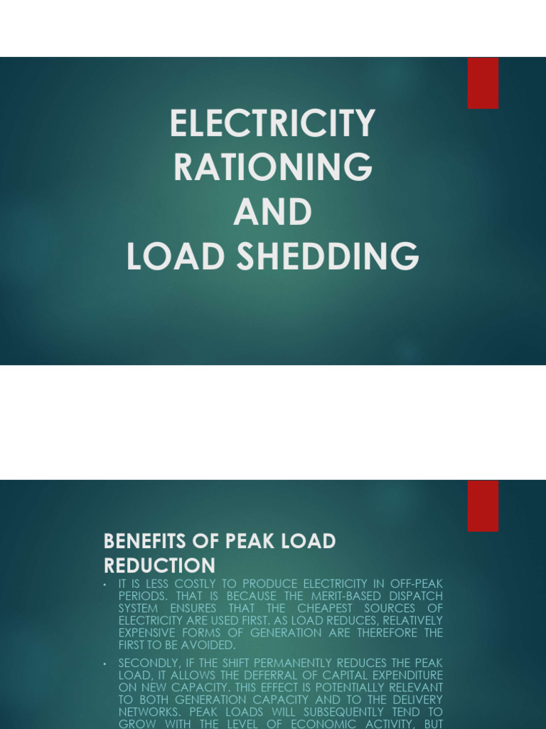 Electricity Rationing and Load Shedding | PDF | Consumption (Economics ...
