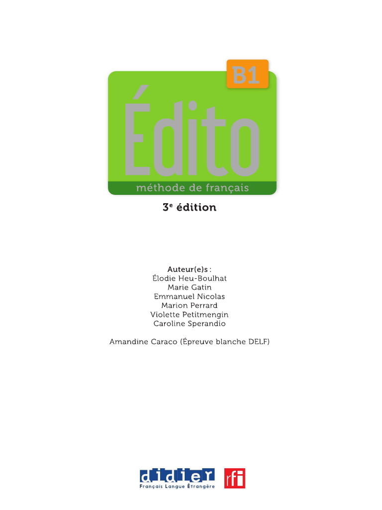 Edito b1 Livre de Leleve | PDF