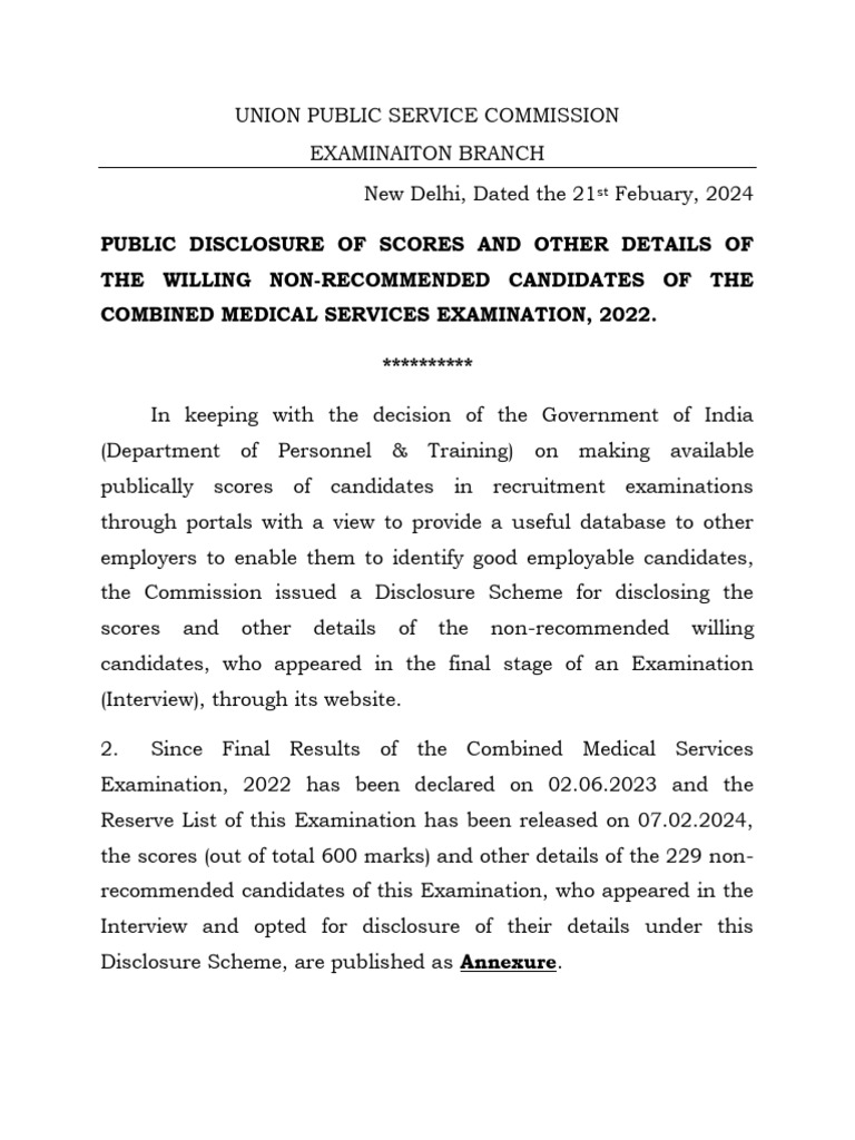 PublicDisclosure CMSE 2022 Engl 210224 - 0 | PDF | Medical Specialties ...