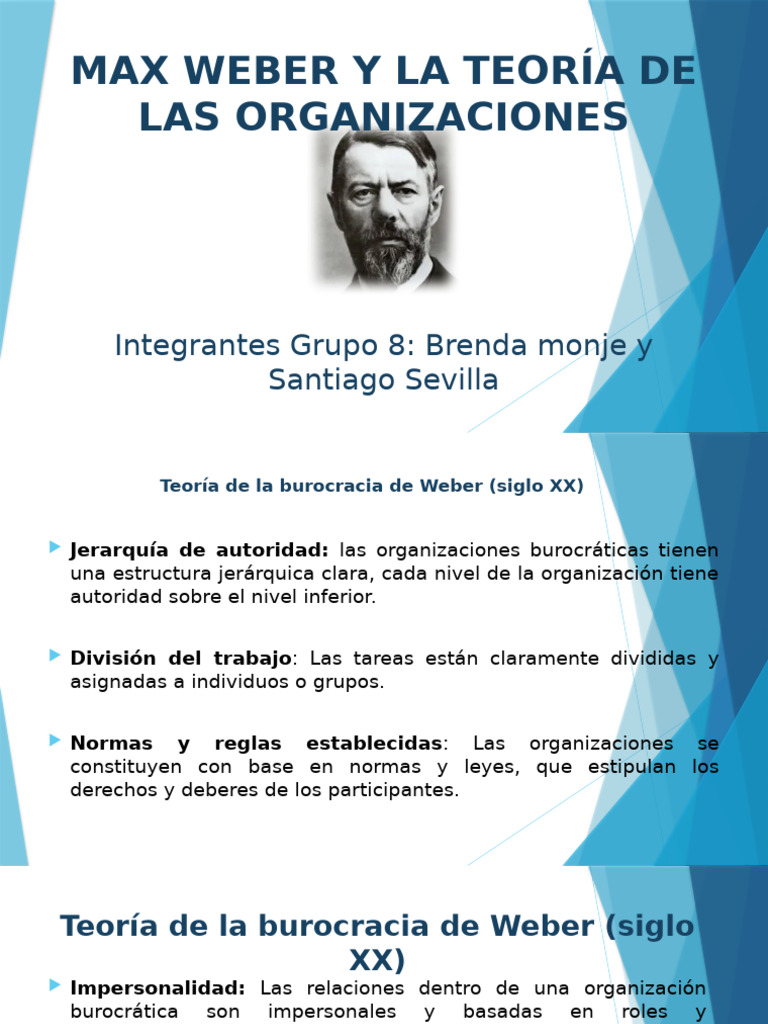 Teoría de la Burocracia de Max Weber | PDF | Burocracia | Crecimiento ...