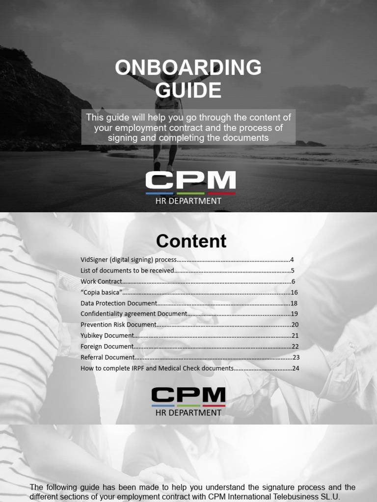Onboarding and Content Guide | PDF