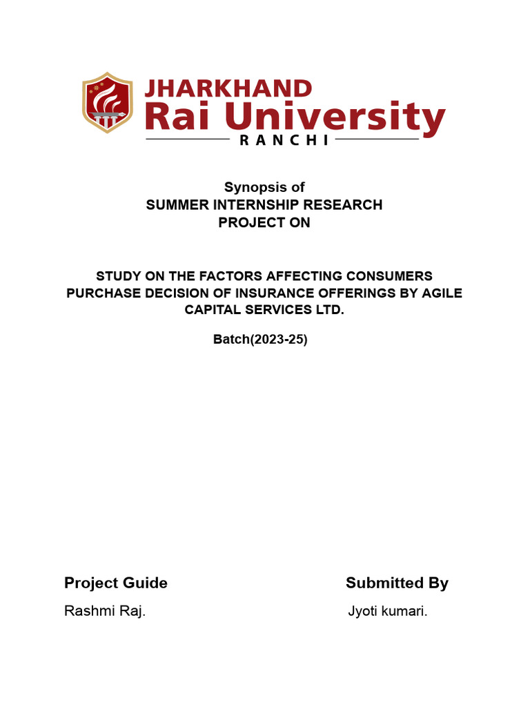 Summer Internship Research | PDF