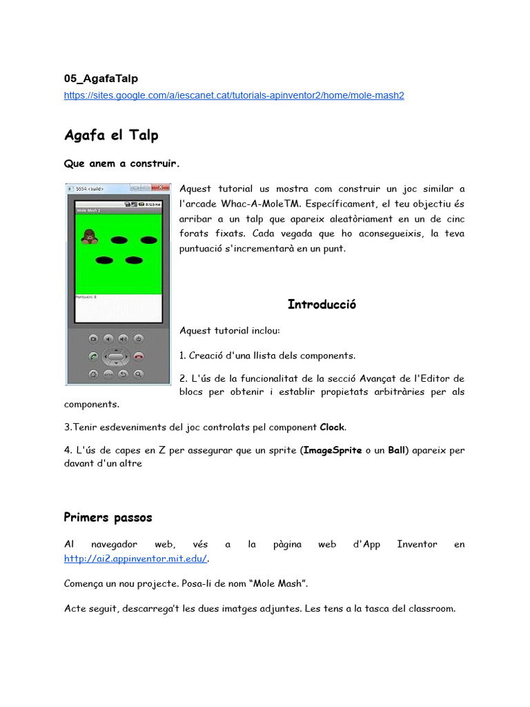 AgafaTalp Tutorial Appinventor | PDF