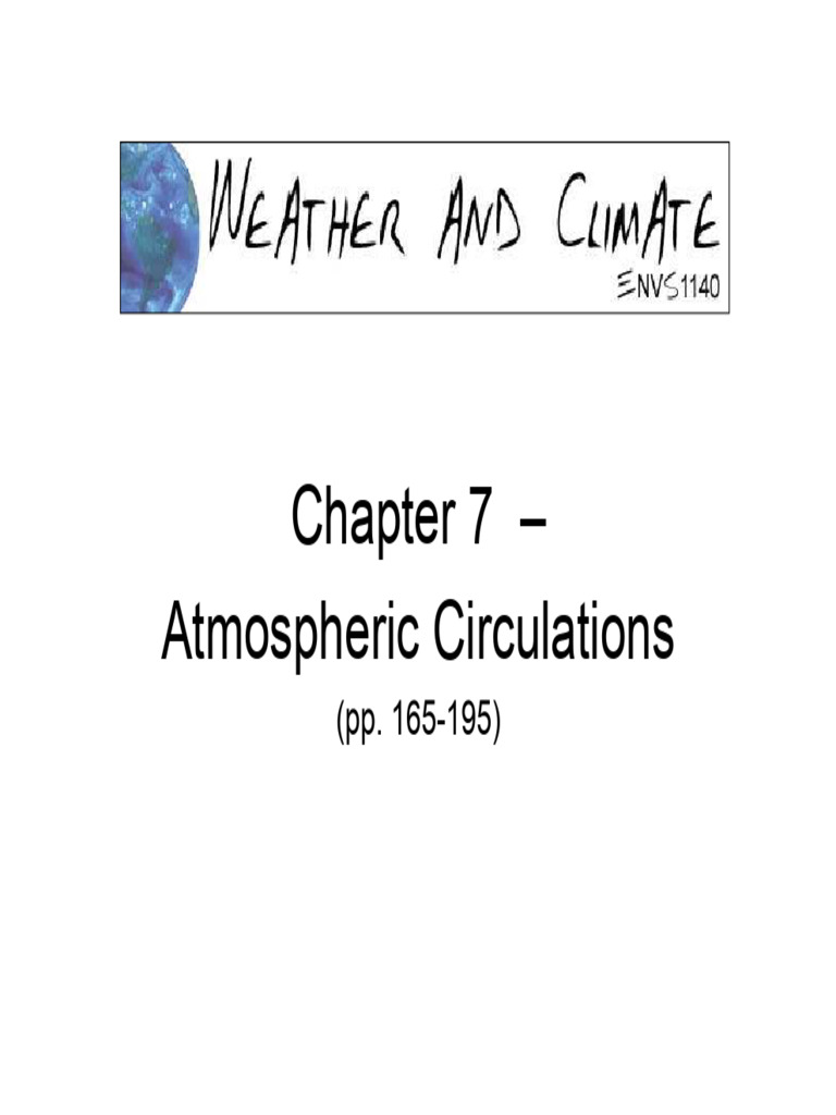 Atmospheric Circulations | PDF