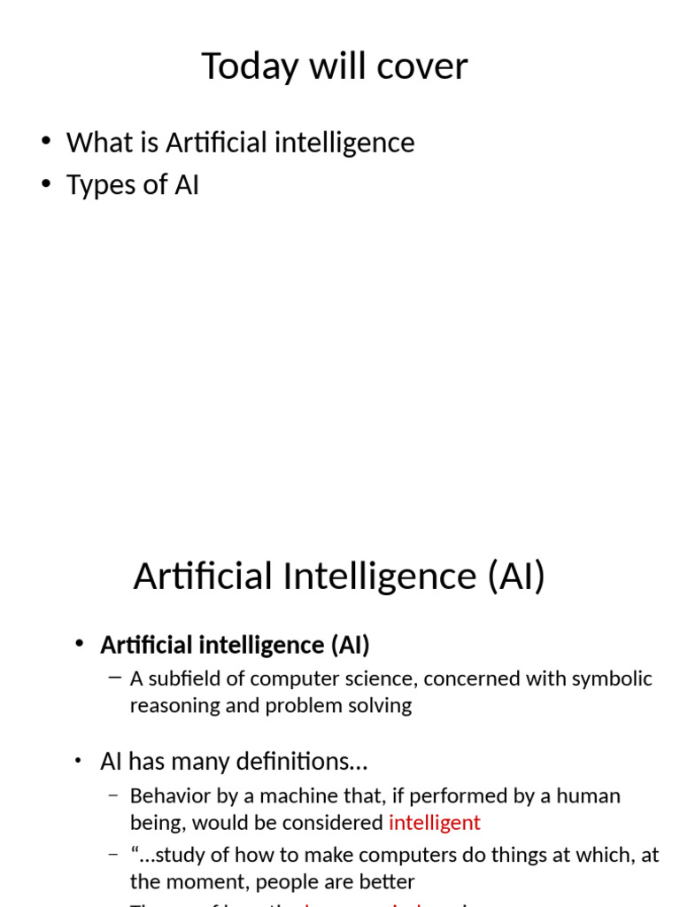 Ai 1 | PDF