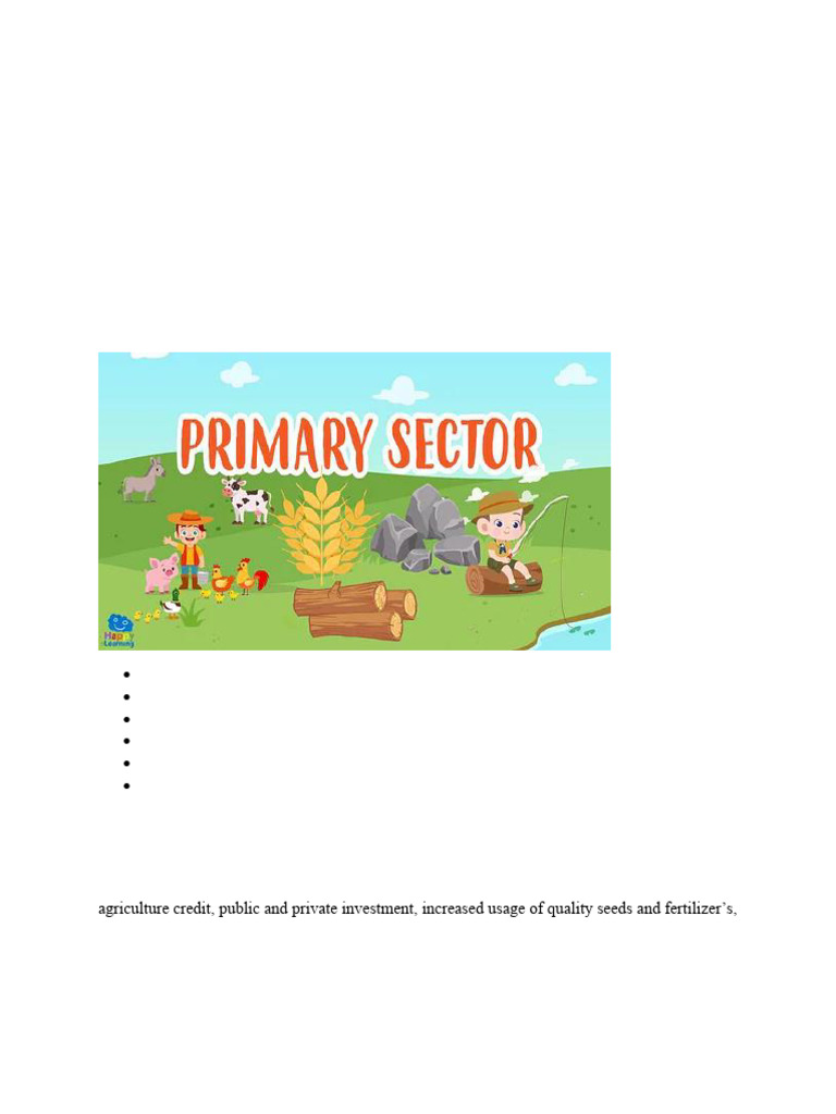 Primary Sector of The Economy | PDF