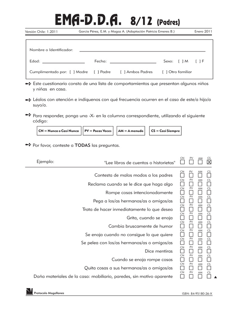 EMA DDA 8-12 Padres - Plantilla | PDF