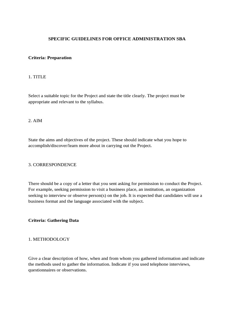 Office Administration Sba-2024 | PDF