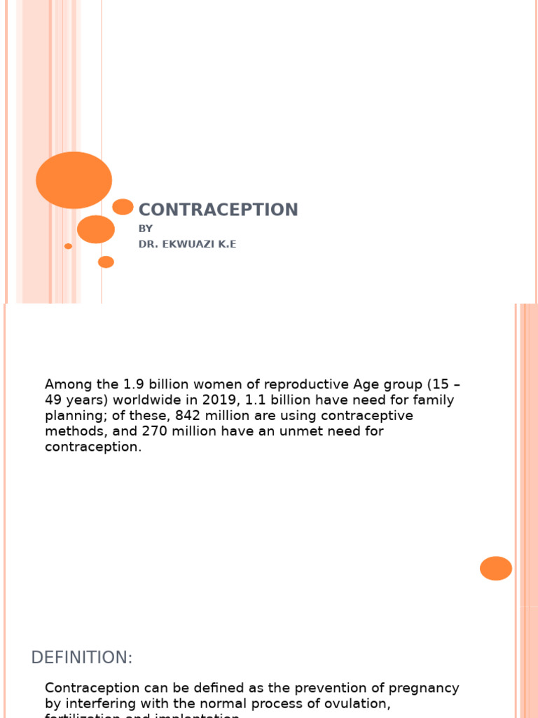 Dr Ekwuazi Ppt Contraception | PDF