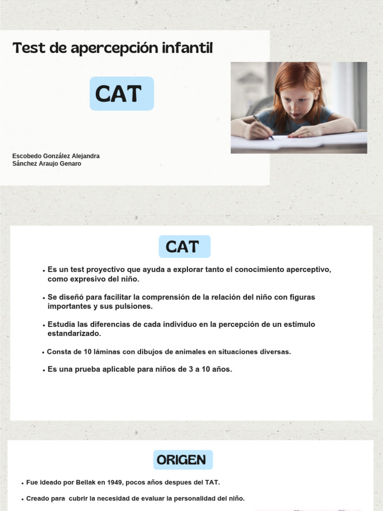 El TEST de Apercepcion Infantil CAT | PDF