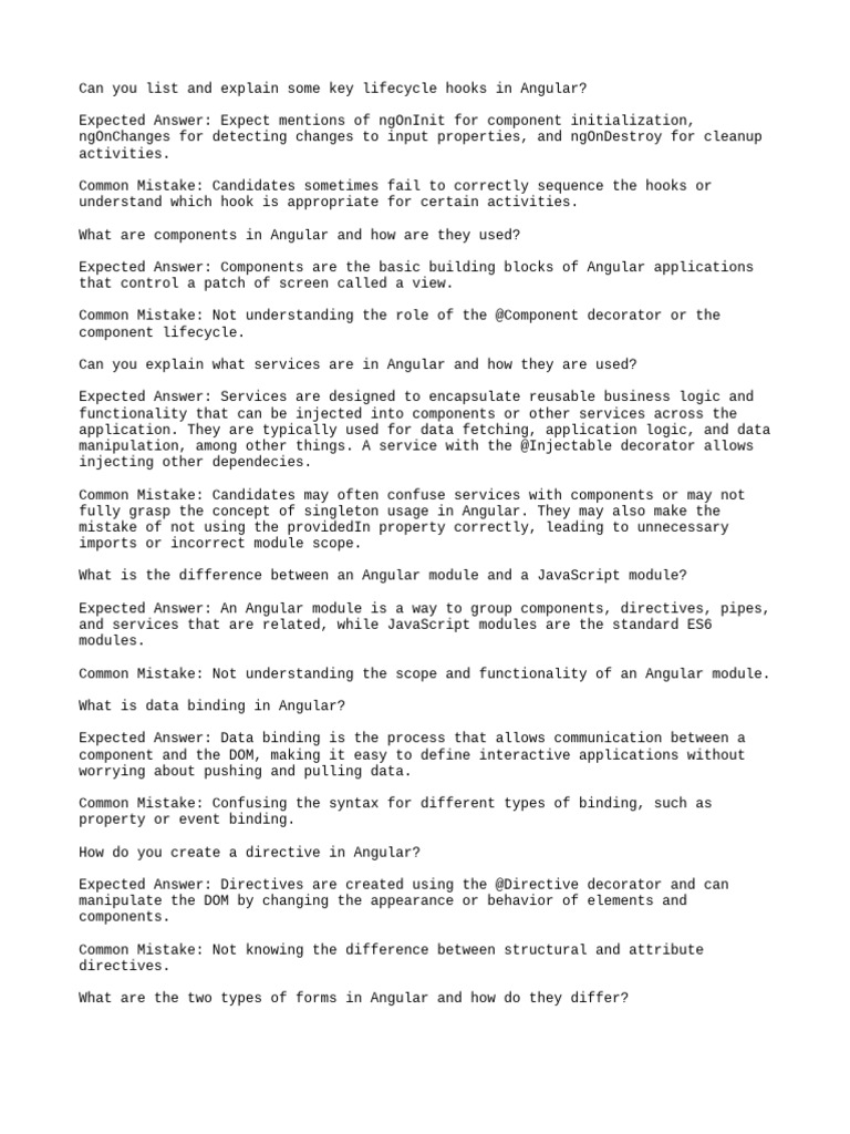 Angular Interview Questions and Answers | PDF