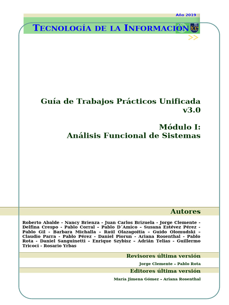 Guia Practica Mod I - Analisis Funcional V1 | PDF