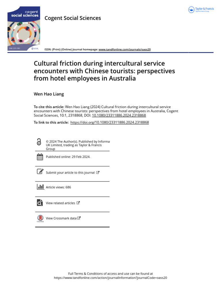 Cultural Friction During Intercultural Service Encounters With Chinese ...