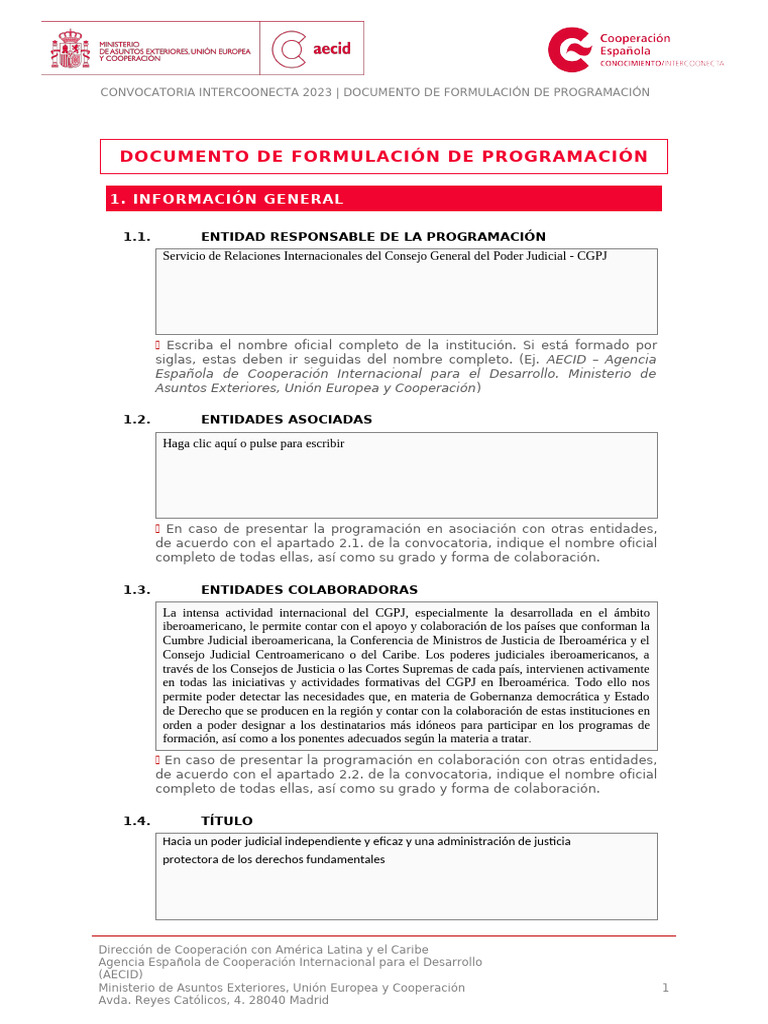 Ficha Formulación Revisada CGPJ RRII Final | PDF