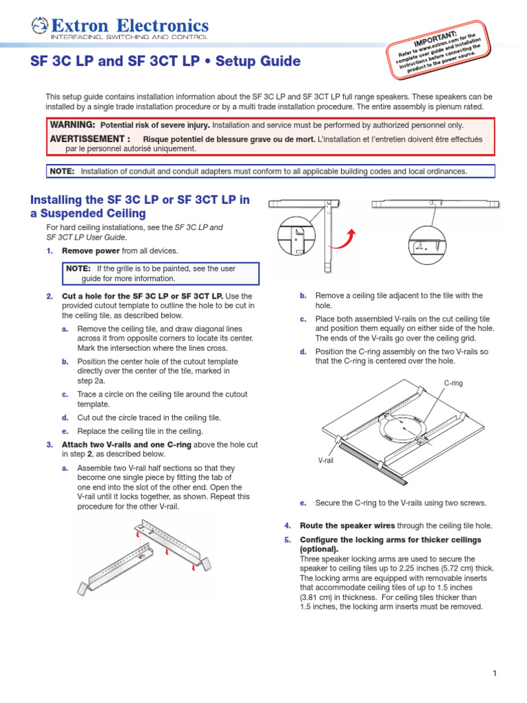 SF 3C LP and SF 3CT LP - Setup Guide | PDF