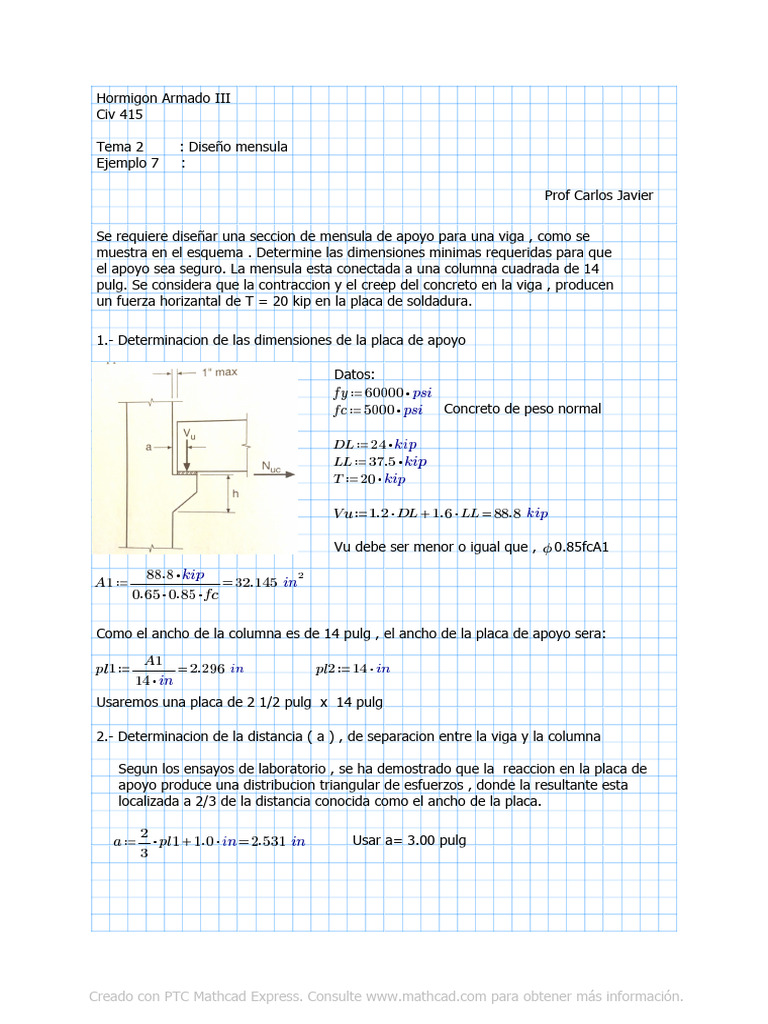 Ejemplo 7 - Mensula - HA-III | PDF