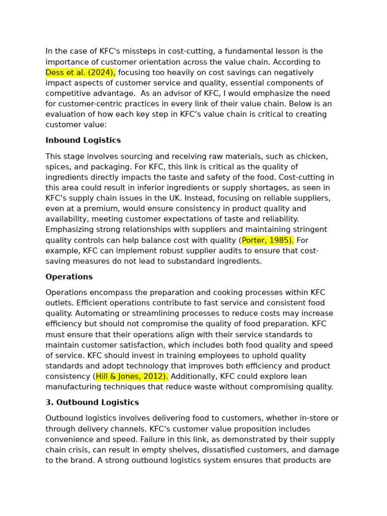Kfc Case Pdf