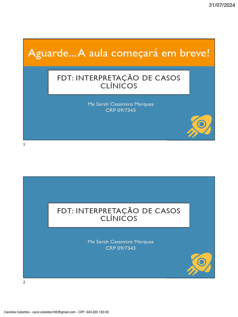 Fdt Interpretação Pdf