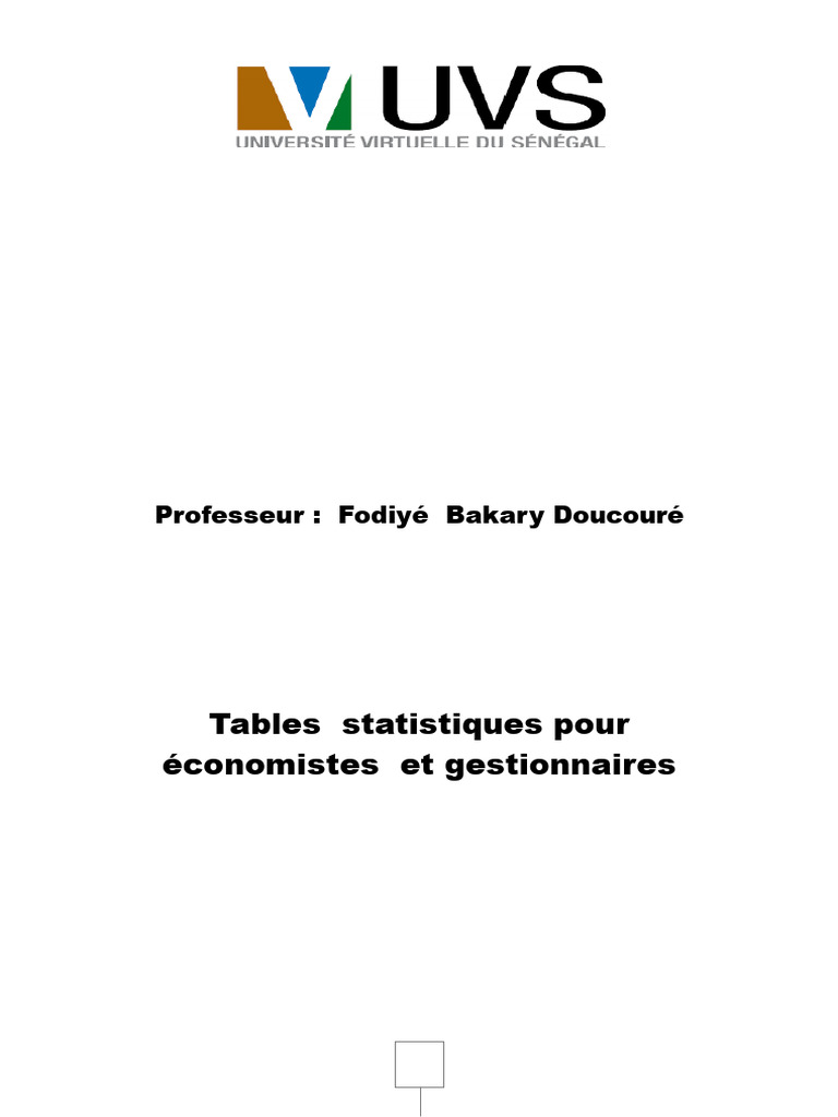 Tables Statistiques | PDF