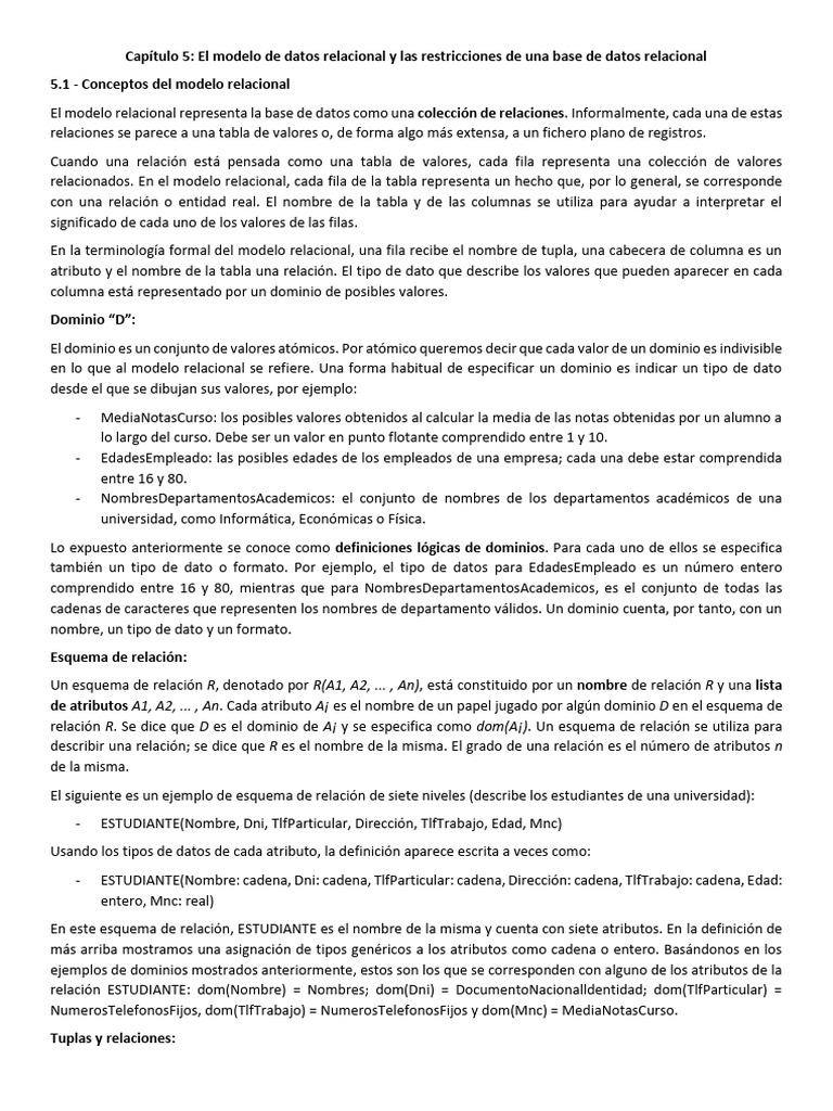 Resumen Libro - Capítulo 5 | PDF