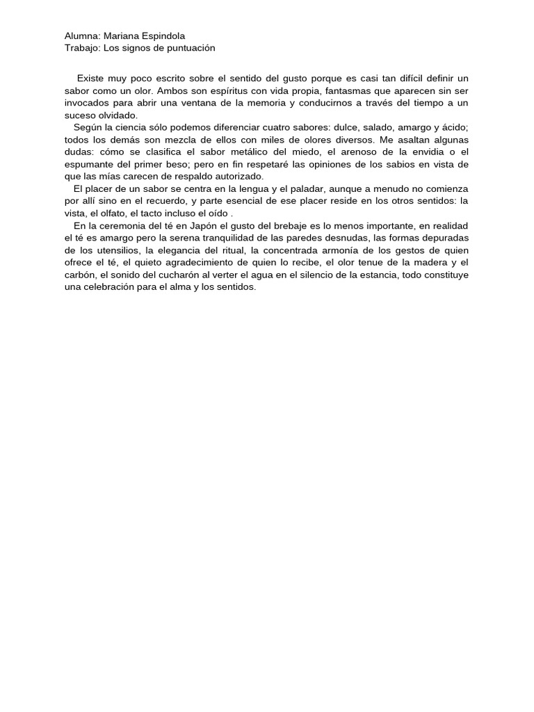 Los Signos de Puntuación, Primer Año de Educación Primaria | PDF