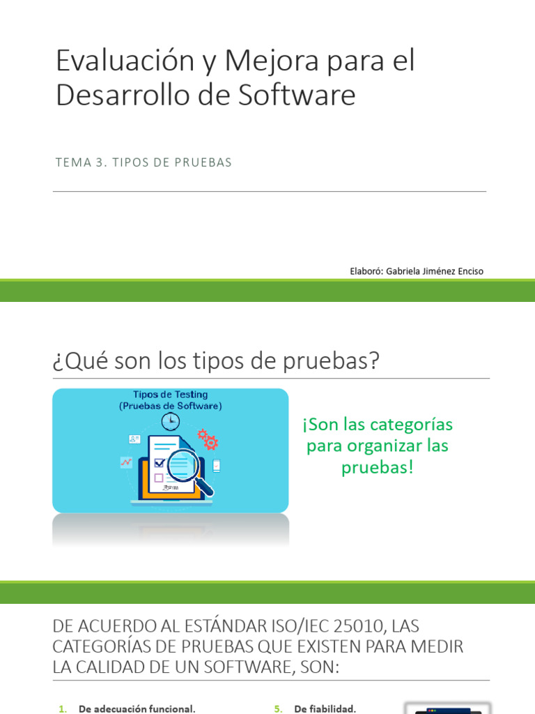 Tema 3 Tipos de pruebas | PDF