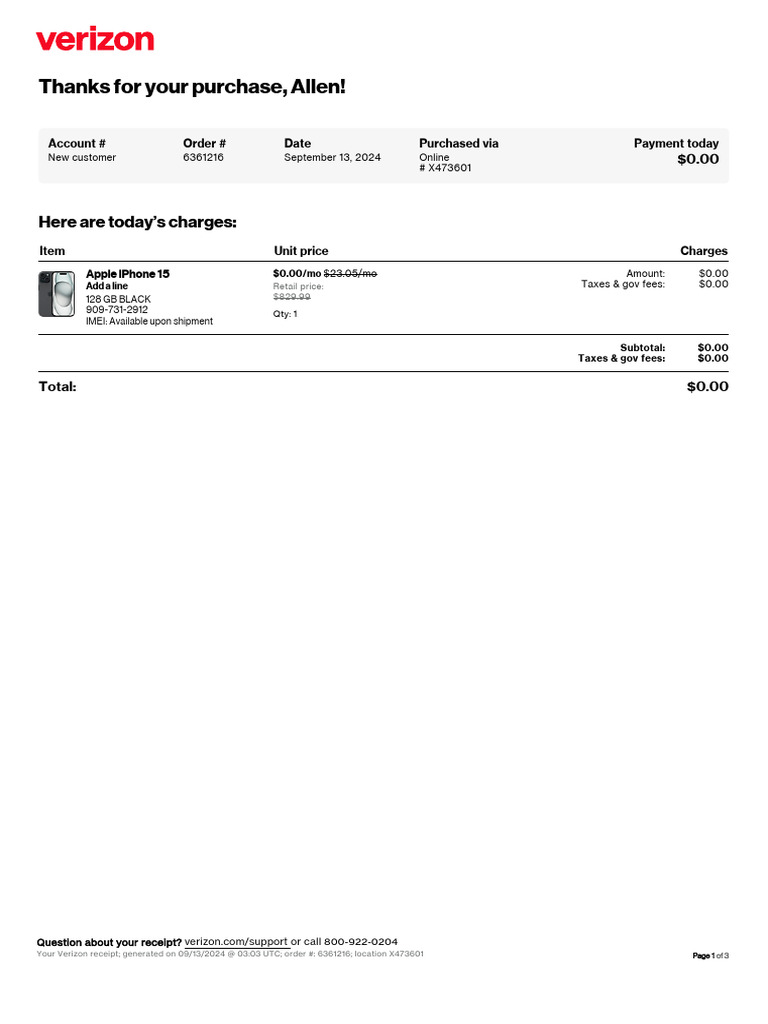 Purchase Receipt | PDF