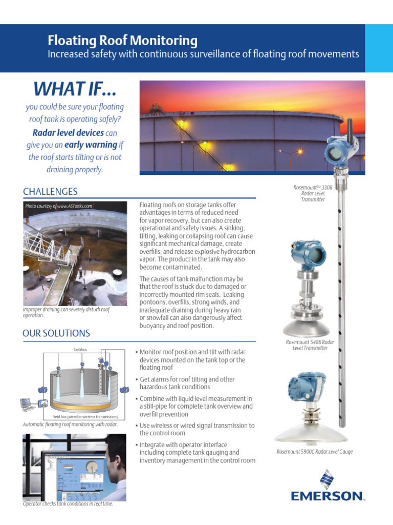 Flyer Radar Based Floating Roof Monitoring en 586140 | PDF