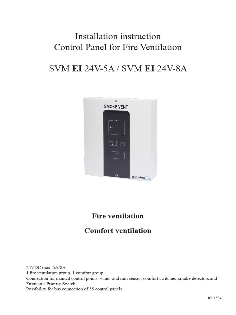 Actulux Manual SVM EI 24V 5A 8A Control Panel | PDF | Battery Charger | Finance & Money Management