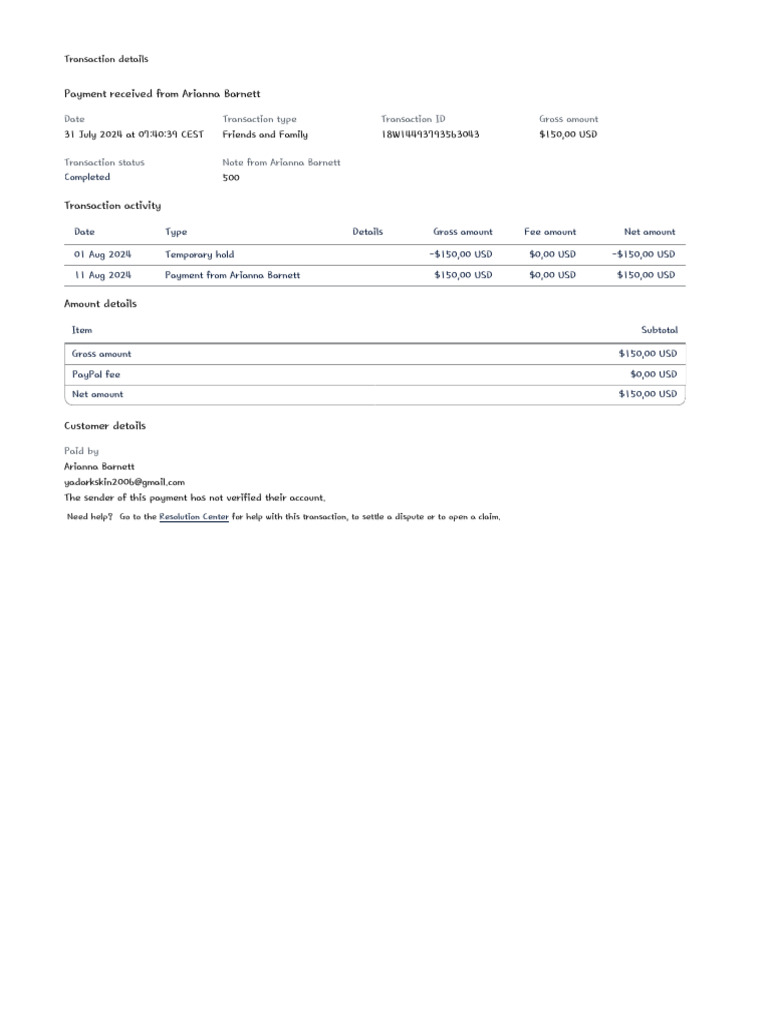 Transactions - PayPal | PDF