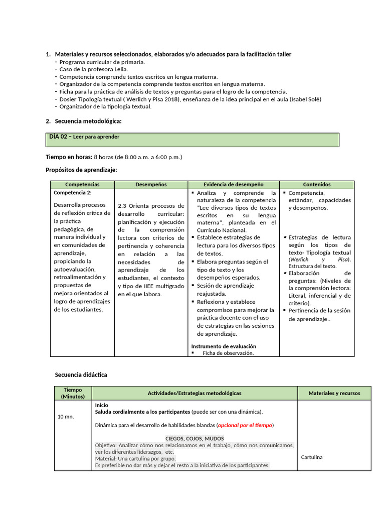 Analisis de Competencia Lectora | PDF | Aprendizaje | Plan de estudios