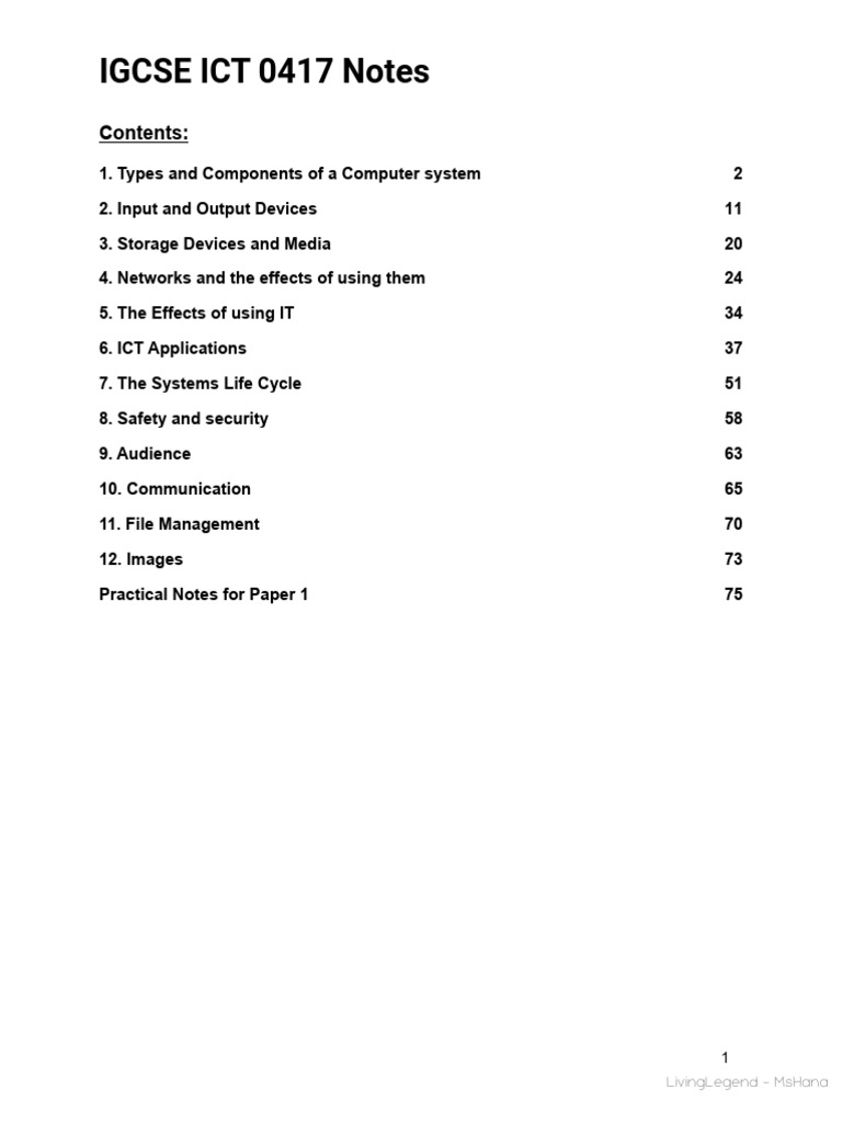 Igcse Ict Notes | PDF
