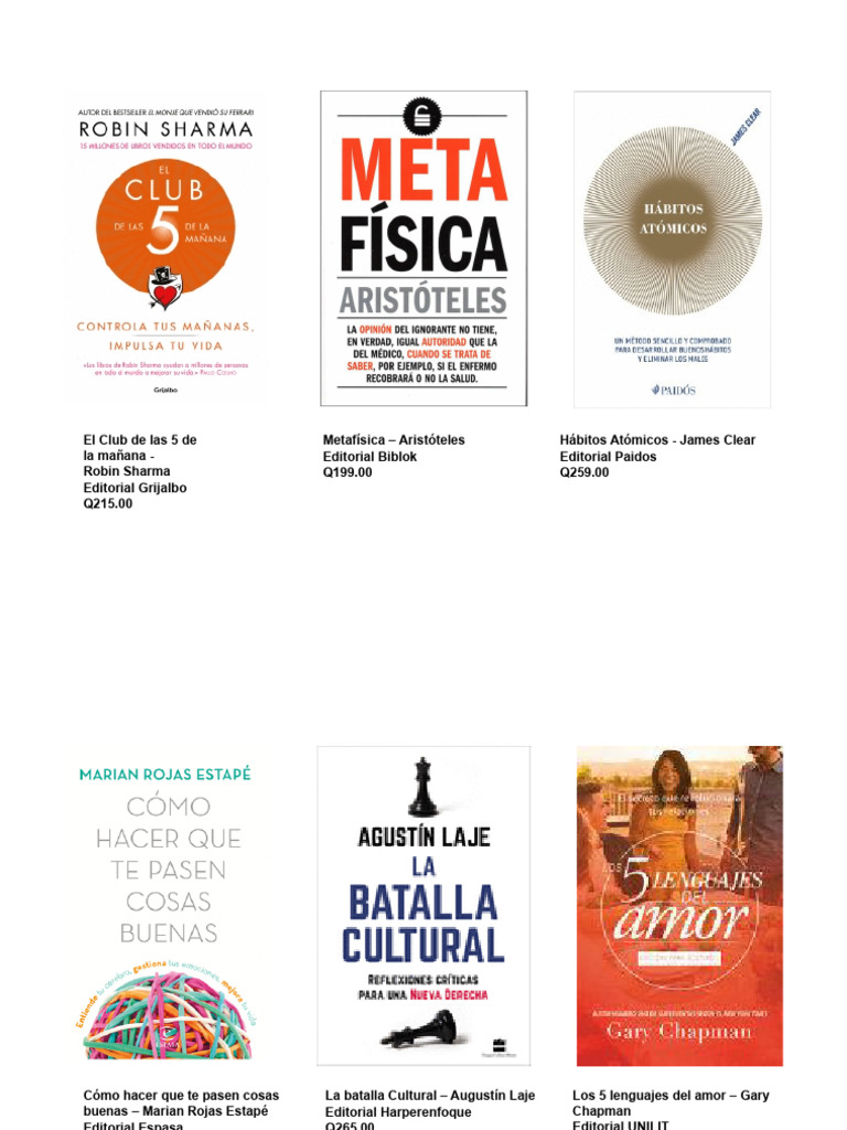 Catalogo Libros 055021545 | PDF