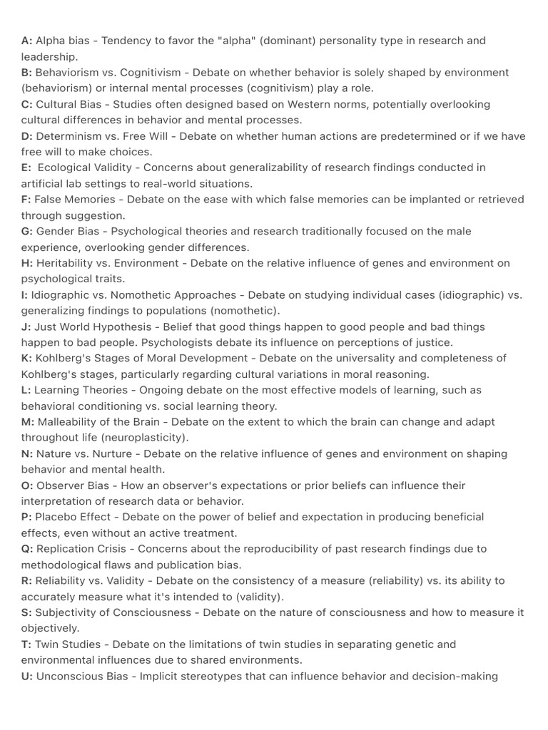 A: Alpha Bias - Tendency To Favor The "Alpha" (Dominant) Personality | PDF